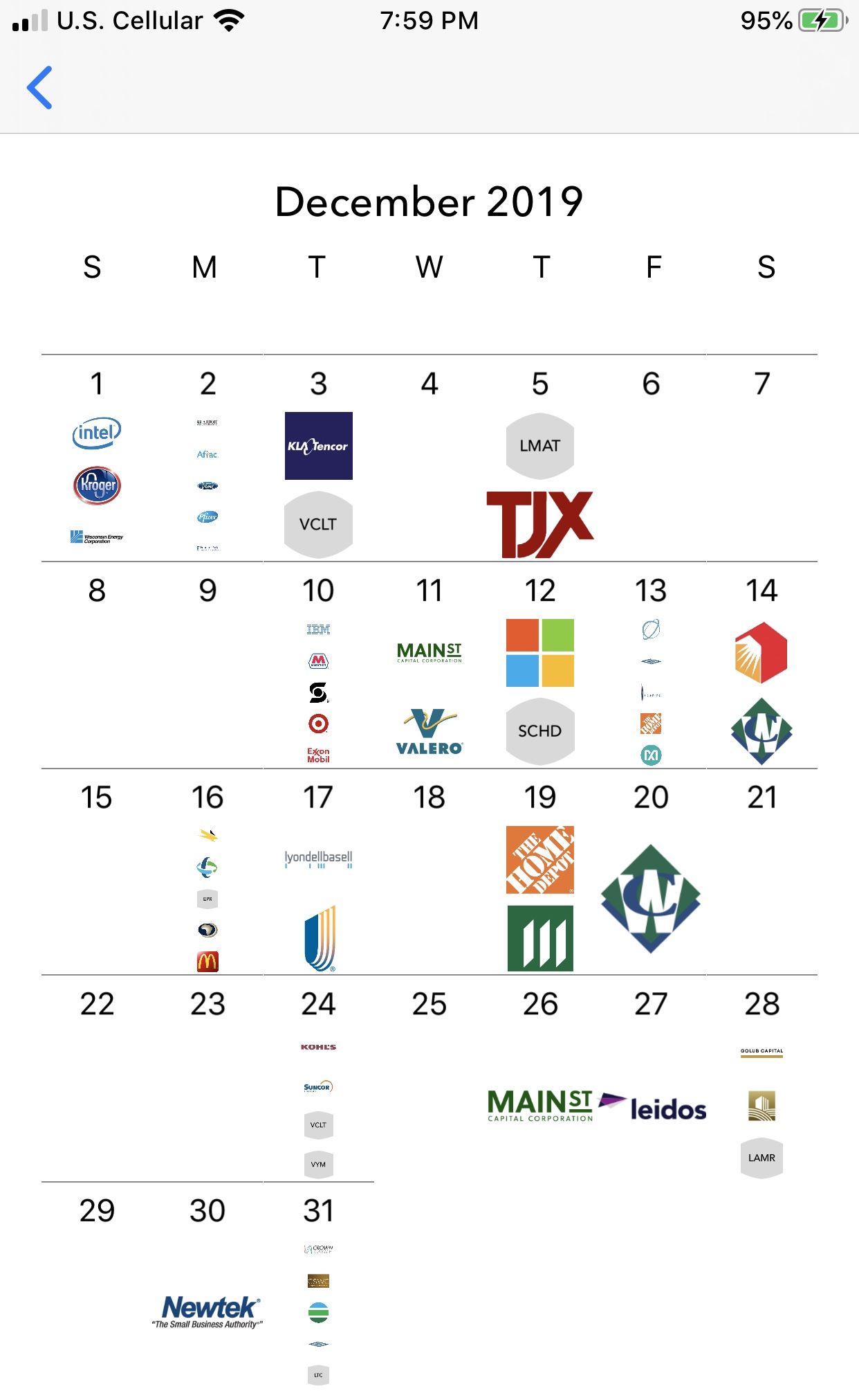 Thursday’s Tool – Dividend Tracker Calendar – Know Your Flocks & Herds