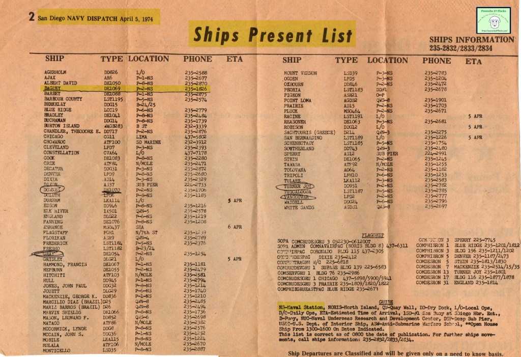 A Flood of Navy Memories Via Pictures – Know Your Flocks & Herds