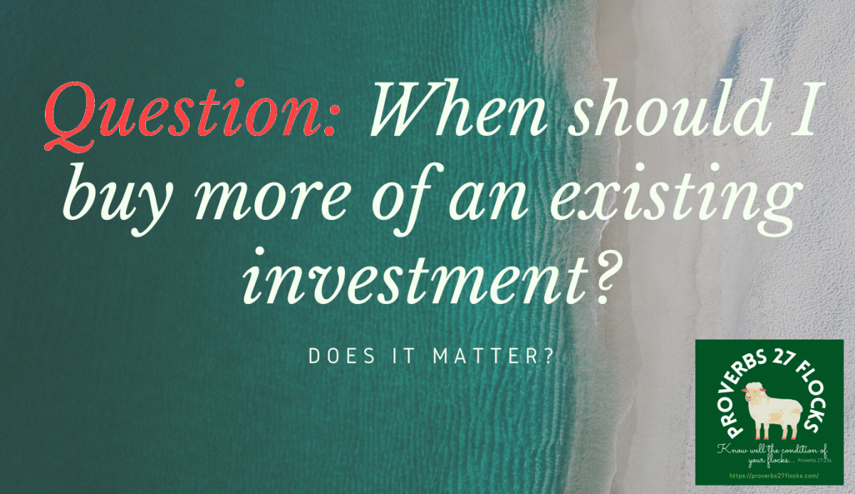 When Should I Buy More? – Know Your Flocks & Herds