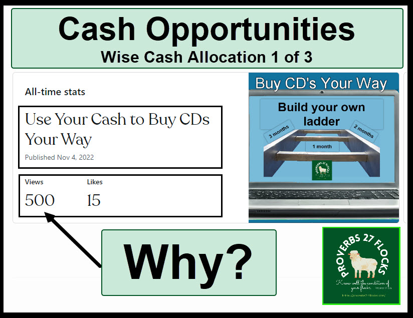Cash Opportunities 1 of 3 – Know Your Flocks & Herds