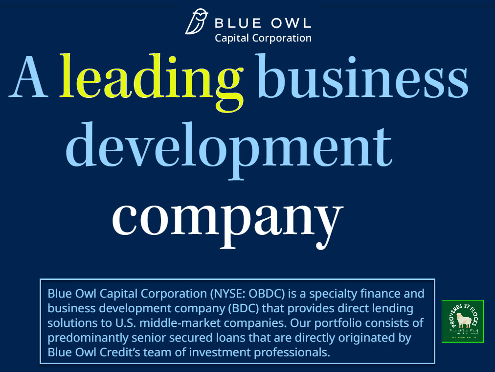 EIS – Blue Owl Capital Flying Higher – Know Your Flocks & Herds