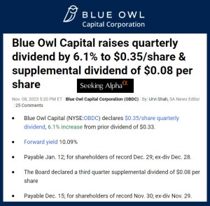EIS – Blue Owl Capital Flying Higher – Know Your Flocks & Herds
