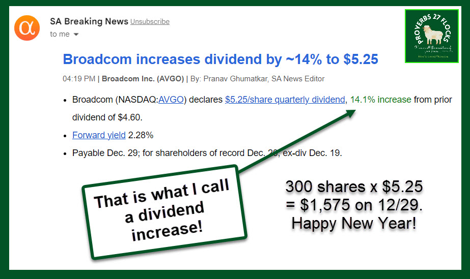 Broadcom’s 14 Percent Dividend Increase – Know Your Flocks & Herds
