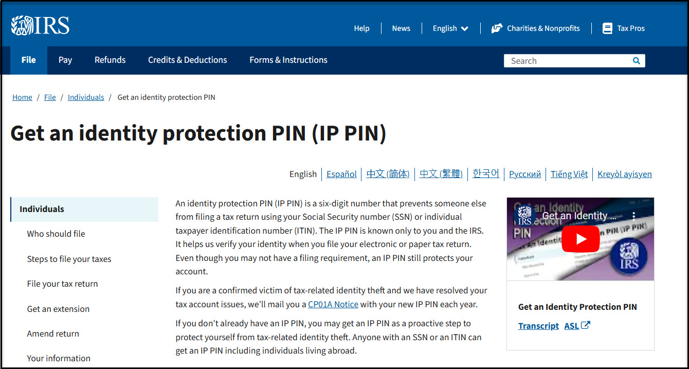 IRS Identity Protection PIN – Know Your Flocks & Herds