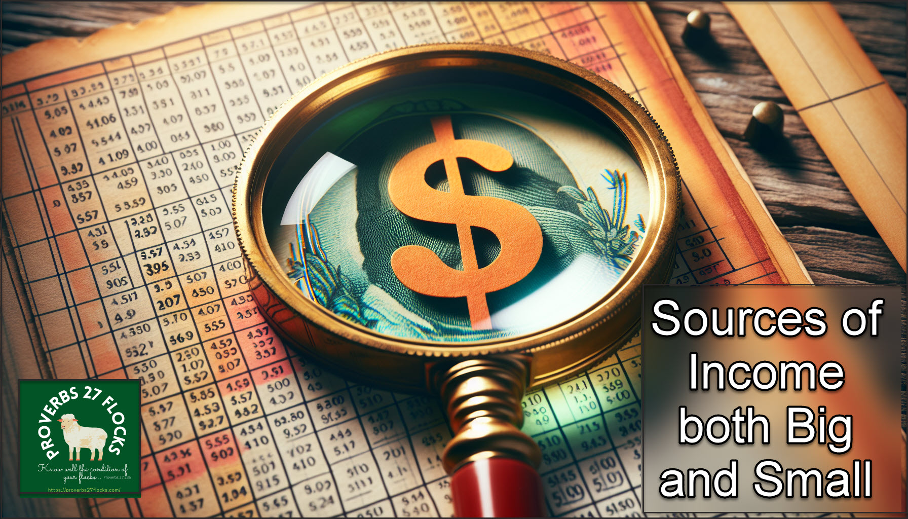 Sources of Income Both Big and Small – Know Your Flocks & Herds