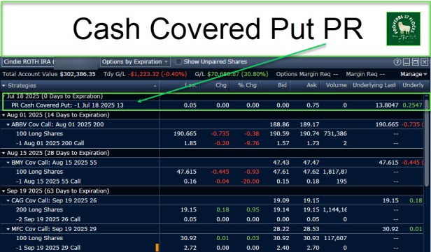Cash Covered Put Options – Know Your Flocks & Herds
